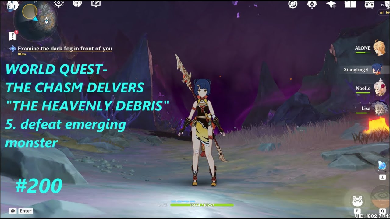 genshin impact #200 the chasm delvers "the heavenly debris" 5. defieat ...