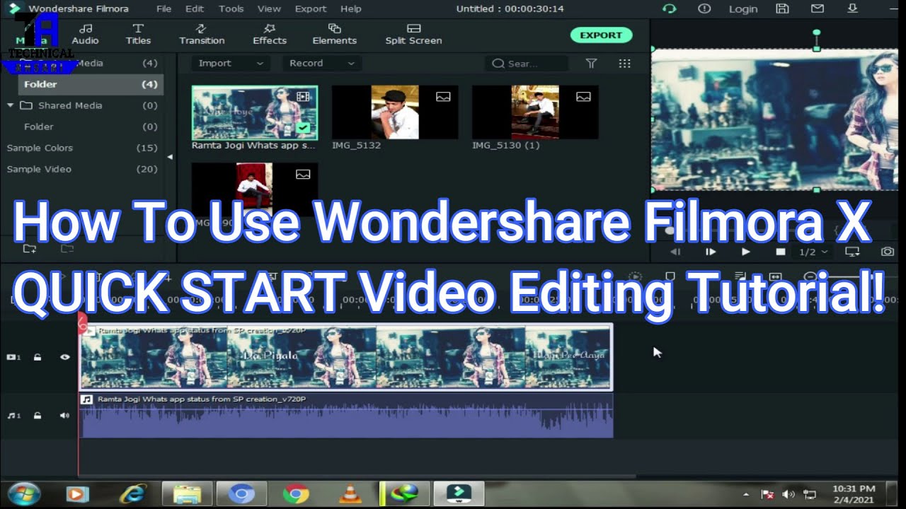 How To Use Wondershare Filmora X - QUICK START Video Editing Tutorial ...