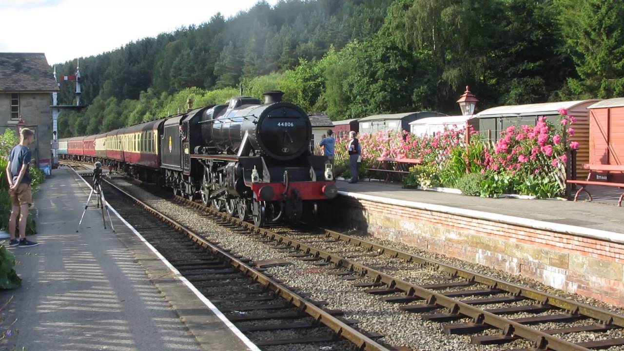 Steam Locomotive BR 44806 (LMS 4806) in Levisham-U.K. קטר קיטור אנגלי ...