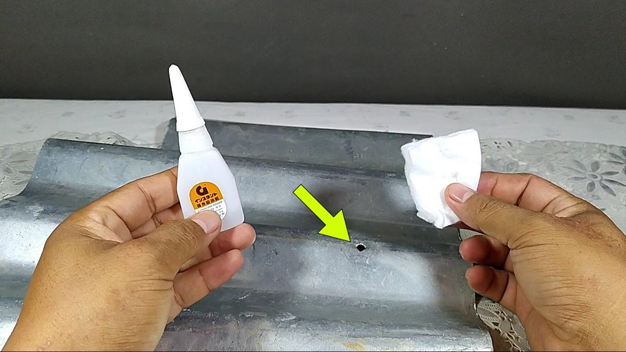 Cara menambal seng bocor lebar dengan menggunakan kapas - YouTube