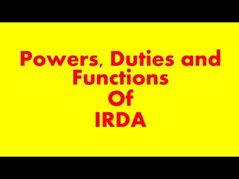 powers, duties and functions of IRDA - YouTube