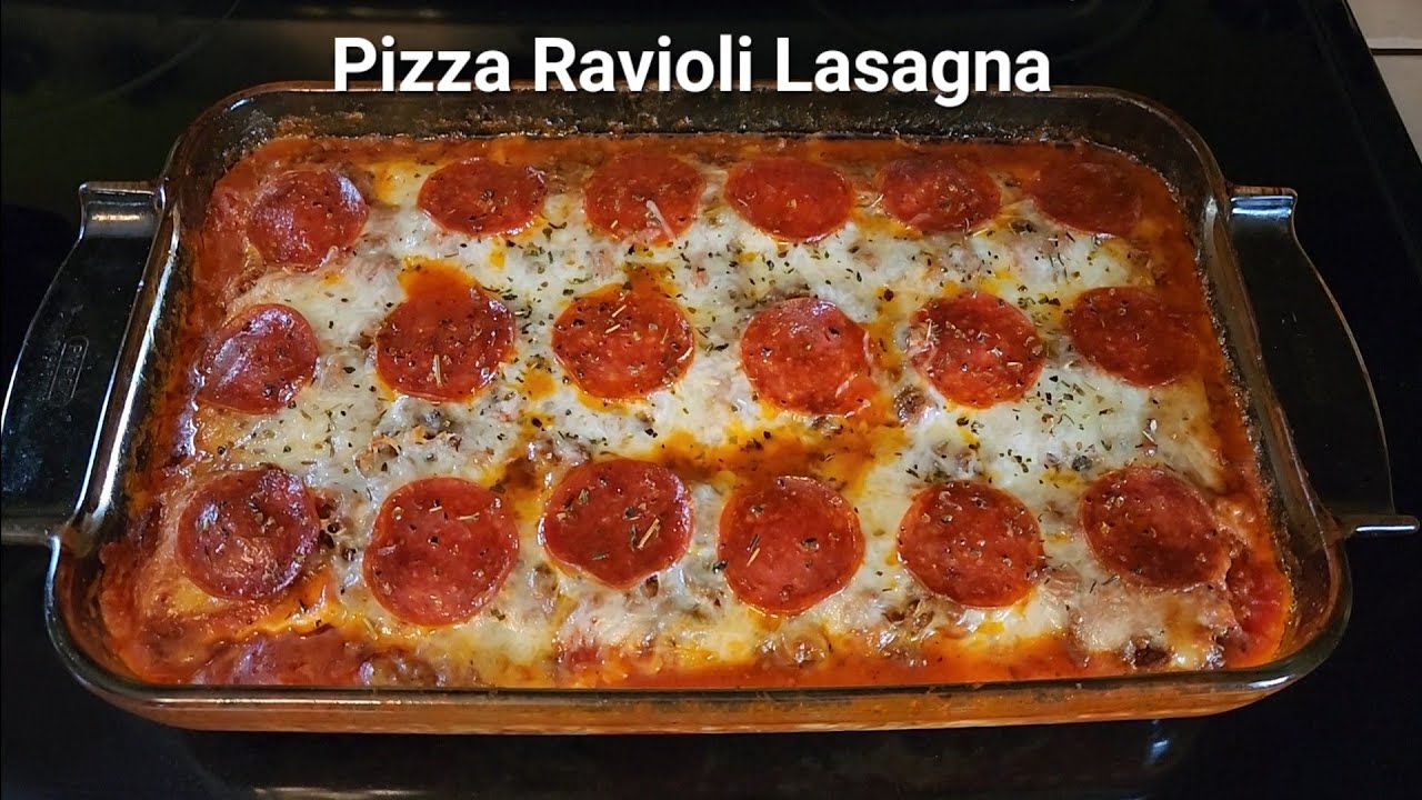 Pizza Ravioli Lasagna @haydenb.grillin - YouTube