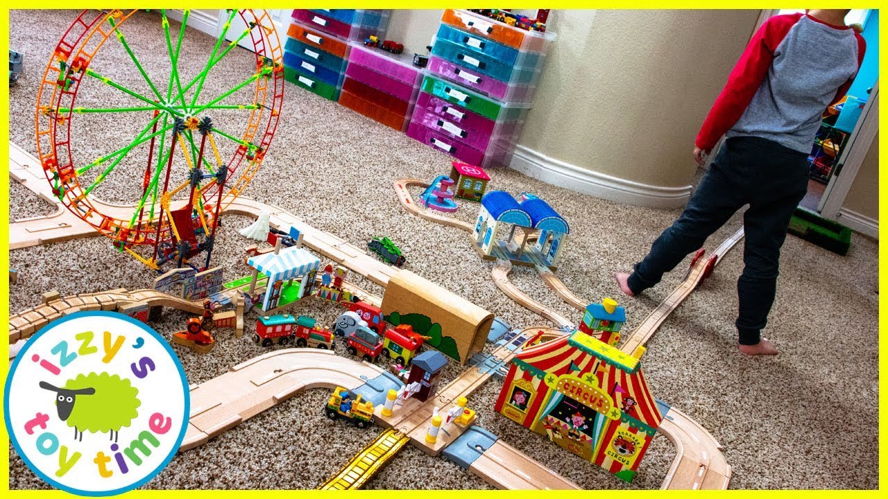 MASSIVE Toy Train Track! TWO ROOMS! Thomas and Friends Fun Toy Trains ...