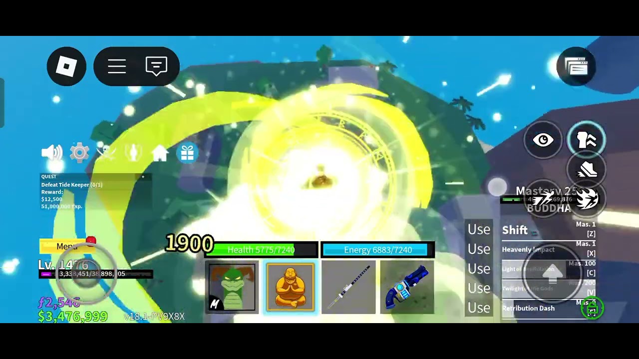 defeating tide keeper #BloxFruitsUpdate - YouTube