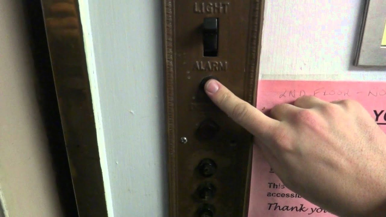 Ringing the Elevator Alarm in a 1930s otis elevator - YouTube