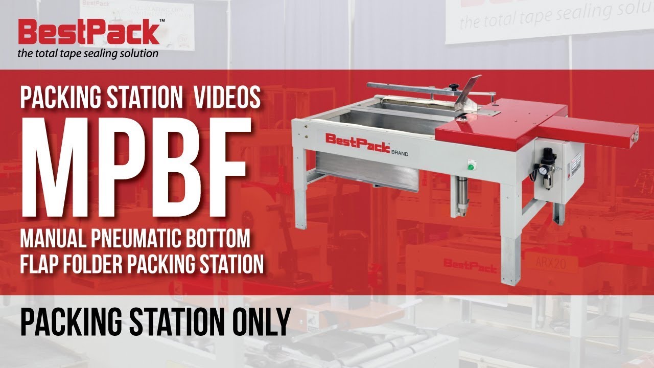 MPBF - Manual Pneumatic Bottom Flap Folder Packing Station - YouTube
