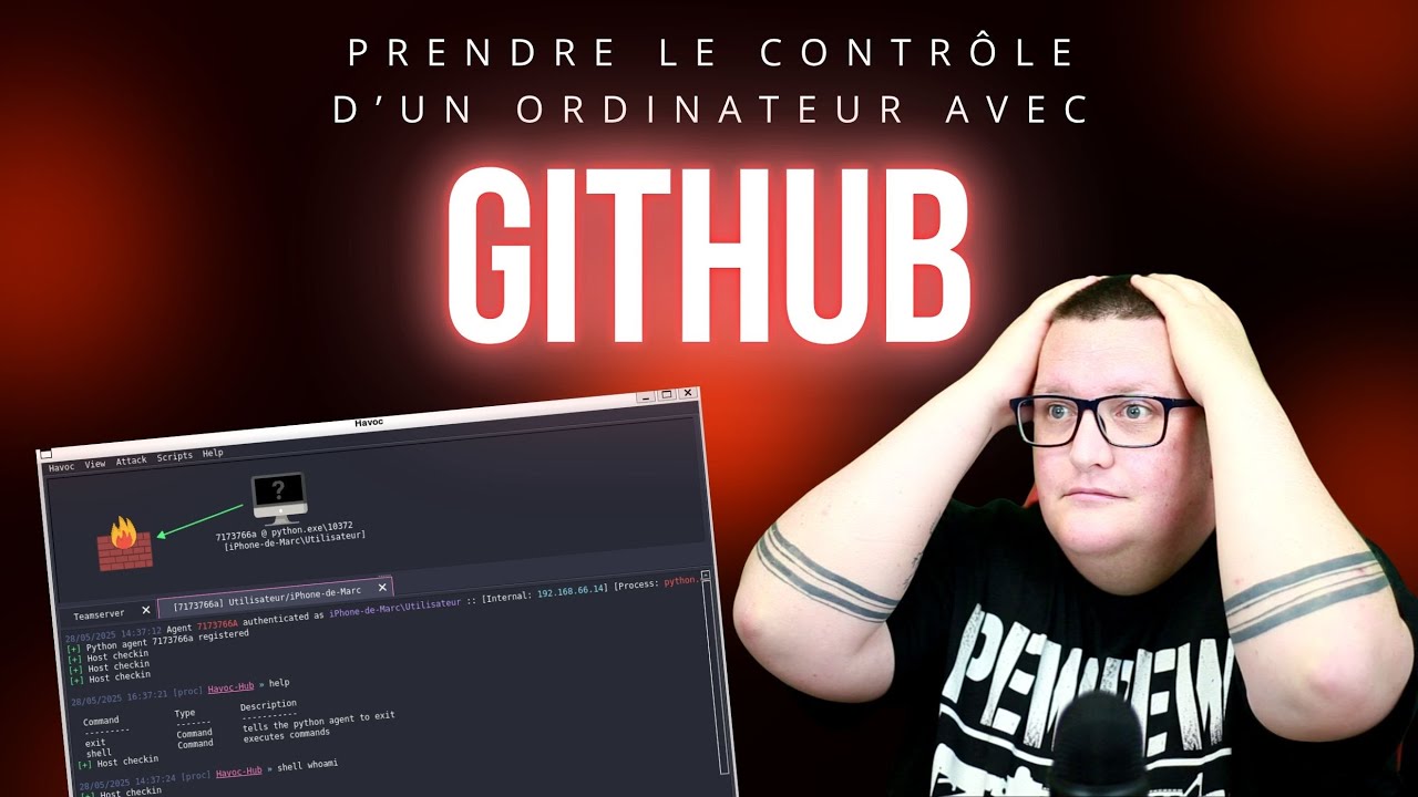 PRENDRE LE CONTRÔLE D'UN ORDINATEUR AVEC GITHUB - YouTube