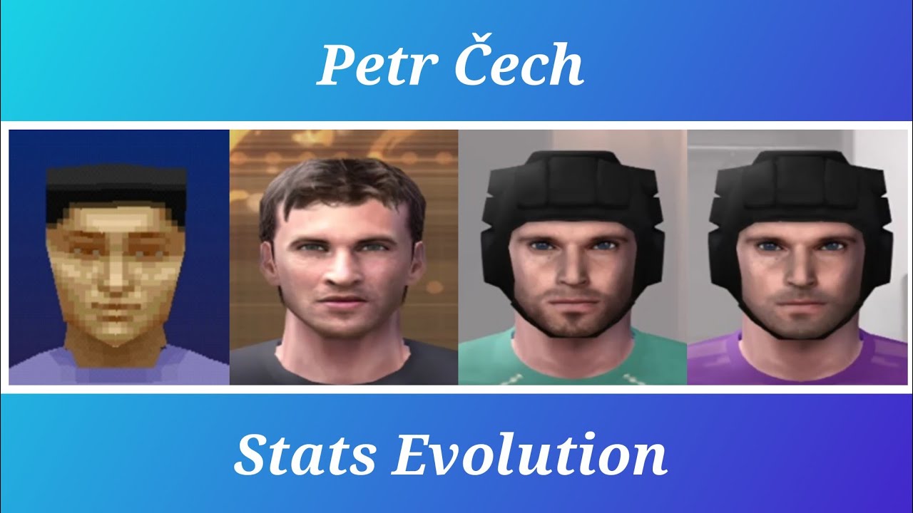 Petr Čech - Stats Evolution - Winning Eleven 2002 ao PES 2020 - PS1 e ...