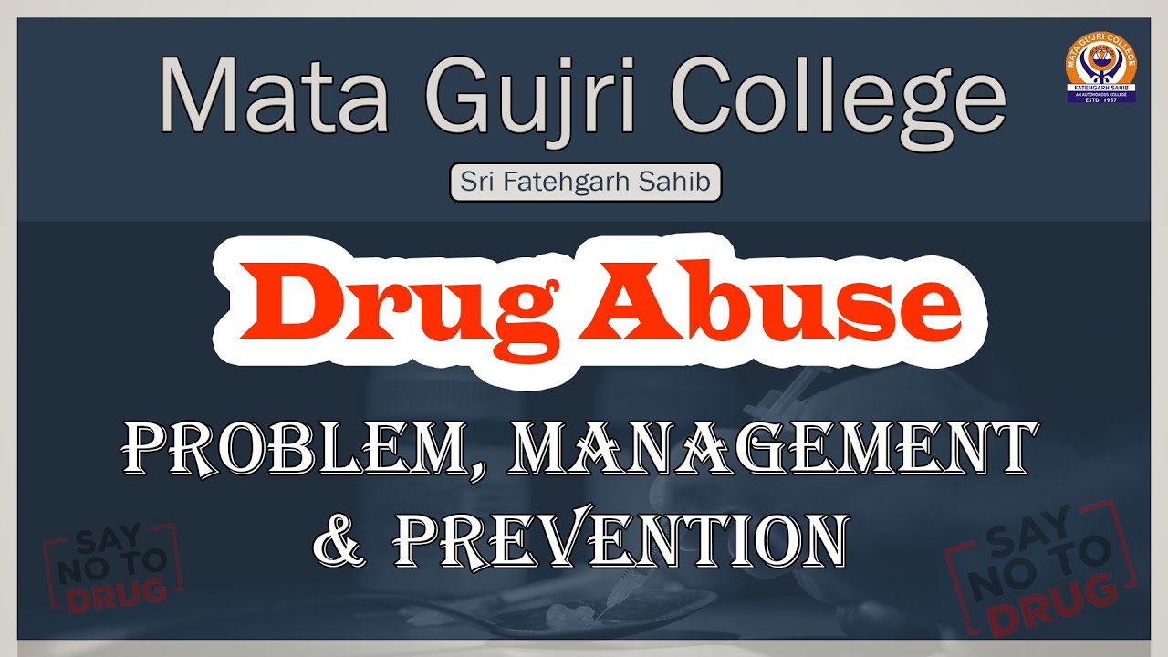 LECTURE-1 An Introduction | LECTURE SERIES ON “DRUG ABUSE: PROBLEM ...
