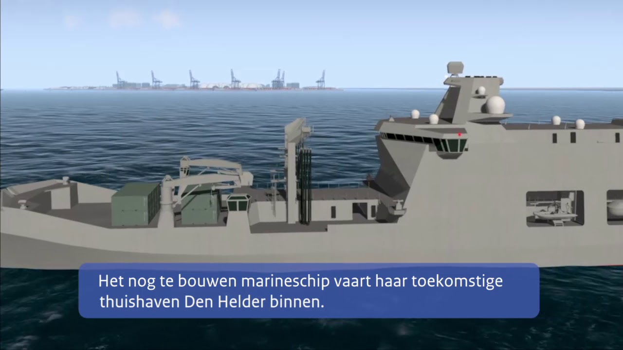 Combat support ship Zr.Ms. Den Helder - YouTube