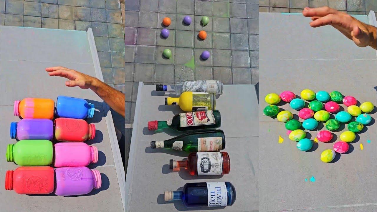 Breaking Glass Bottles | Bottle throwing down stairs | Falling bottle ...
