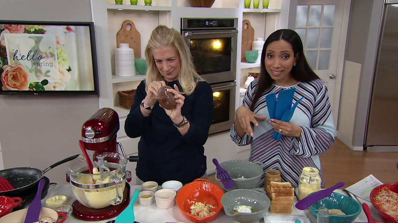Mad Hungry 4 piece Multi-Use Silicone Spurtle Set on QVC - YouTube