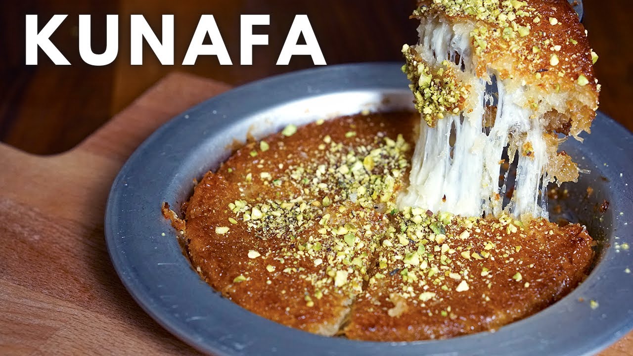How Turkish Style Kunafa is made, Kunefe - YouTube