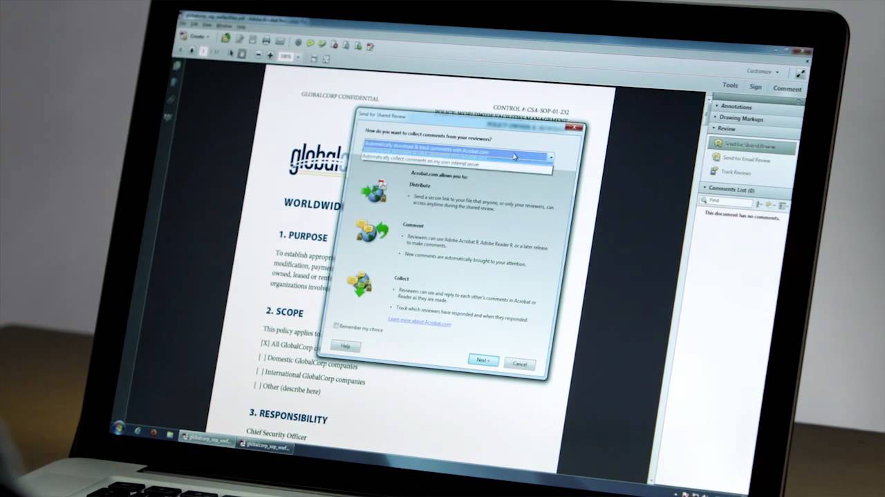Send a Document for Shared Review | Adobe Document Cloud - YouTube