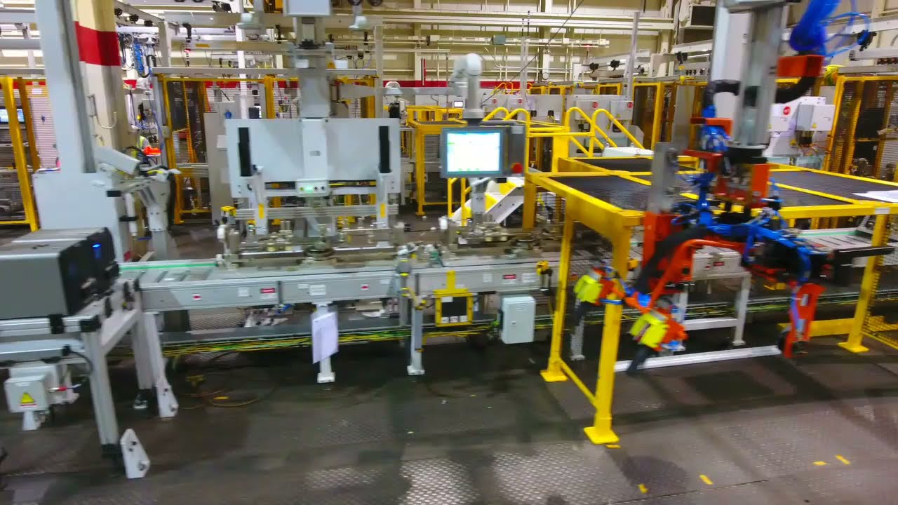 HEV Battery Assembly Line - YouTube