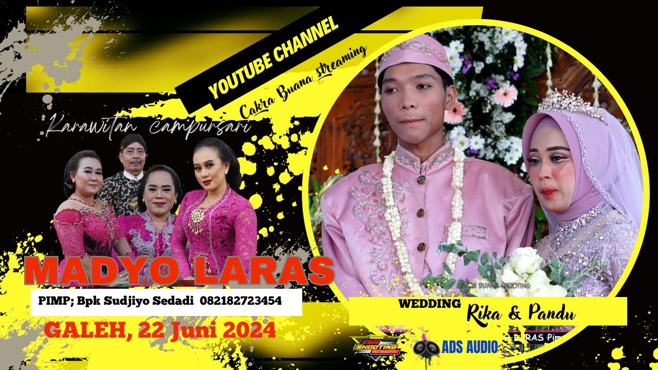 Live streaming Karawitan Madyo Laras Galeh || Wedding RIKA & PANDU || ADS audio || CBHD Shoting ...
