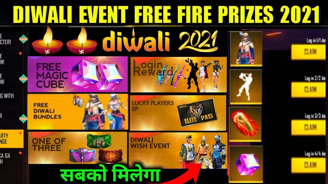 DIWALI EVENT FREE FIRE 2021 | FREE FIRE DIWALI EVENT 2021 | FREE FIRE ...