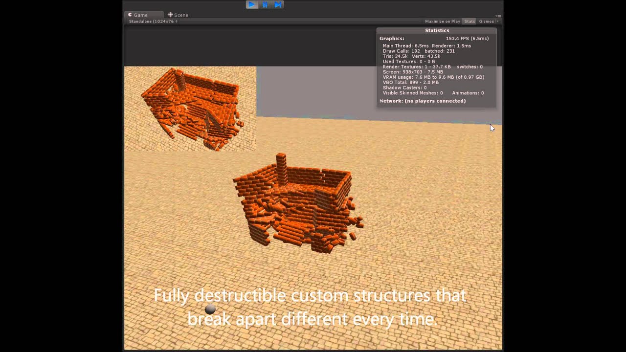 Destructible Buildings for Unity3d (Work in Progress) - YouTube
