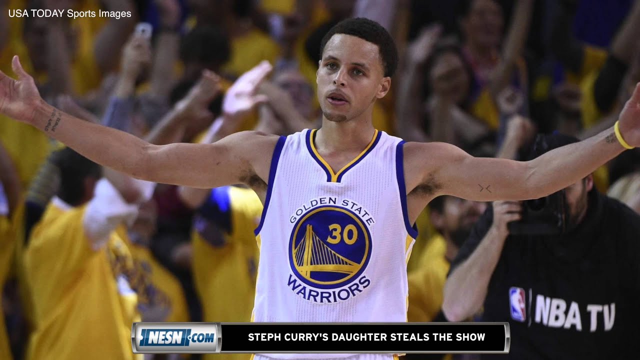 Steph Curry's Daughter Steals Show During Press Conference - YouTube