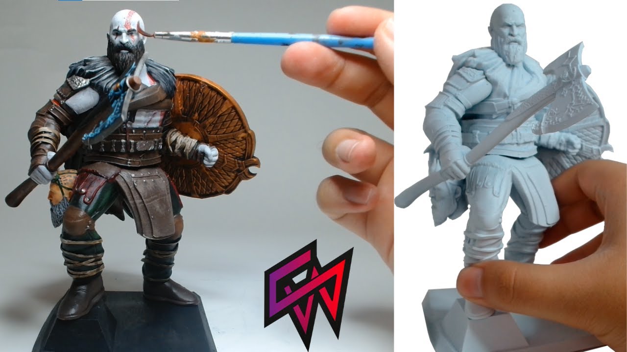 Sculpting Kratos | 3D Printing | God of War Ragnarok - YouTube