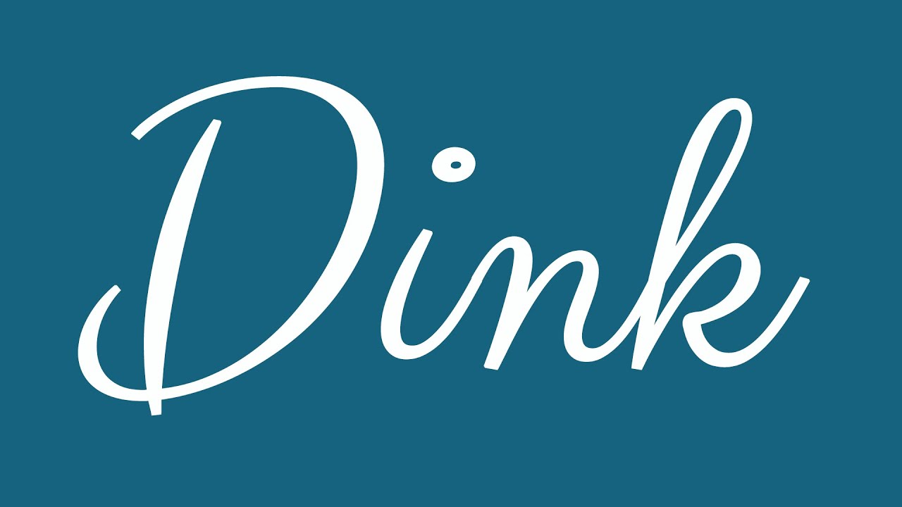 Learn how to Sign the Name Dink Stylishly in Cursive Writing - YouTube