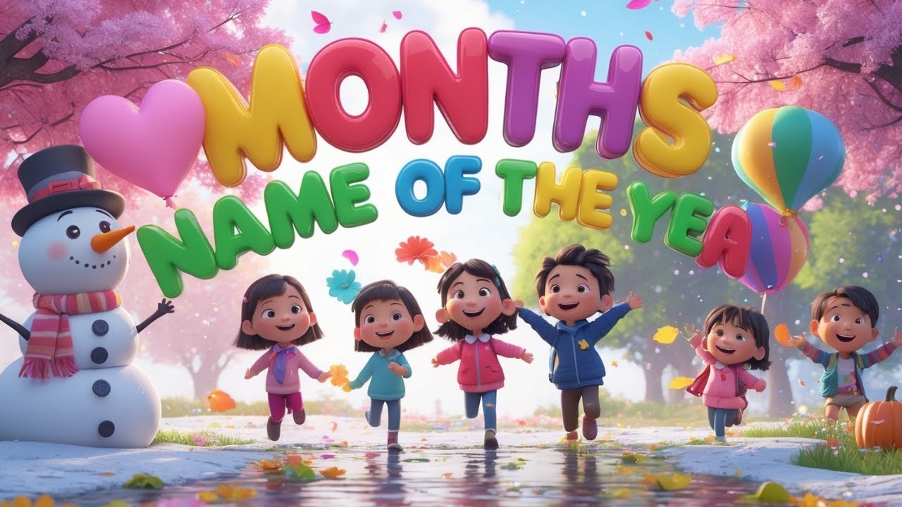 12 Months of the Year Song for Kids | Fun & Educational | Learn the ...