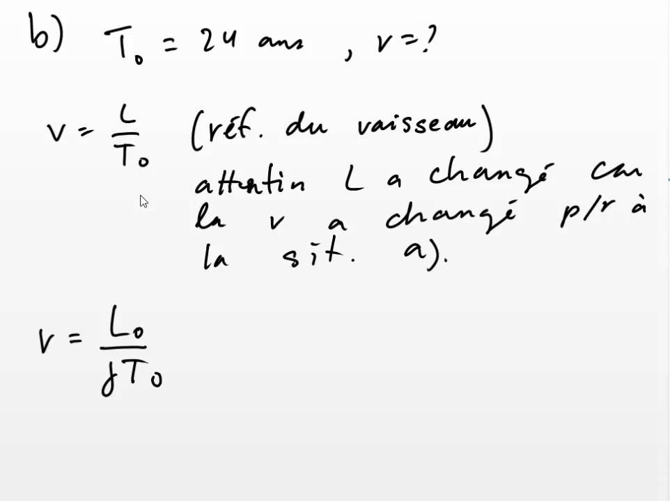 4.3 (2 de 2) - La contraction des longueurs - YouTube