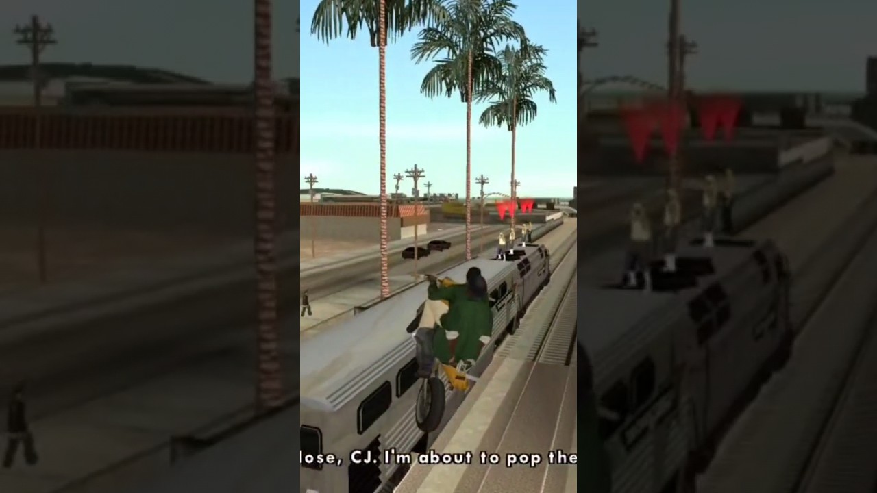 all we had to do was follow the damn train CJ #gta #gtasa #gtasaandroid ...