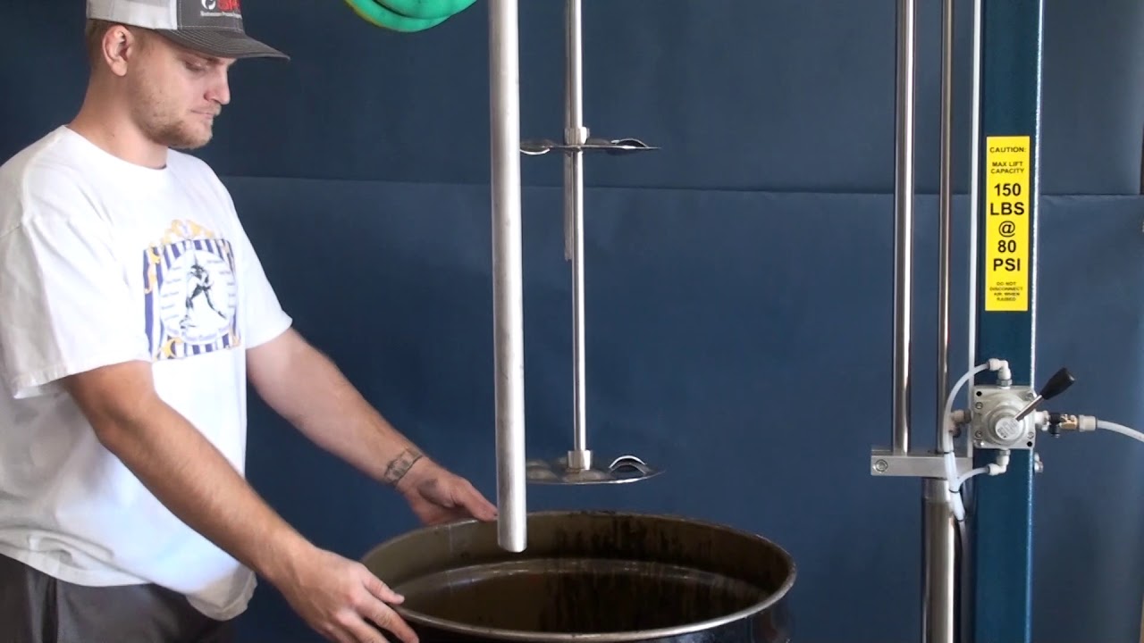 Drum and Tote Mixer Lift - YouTube
