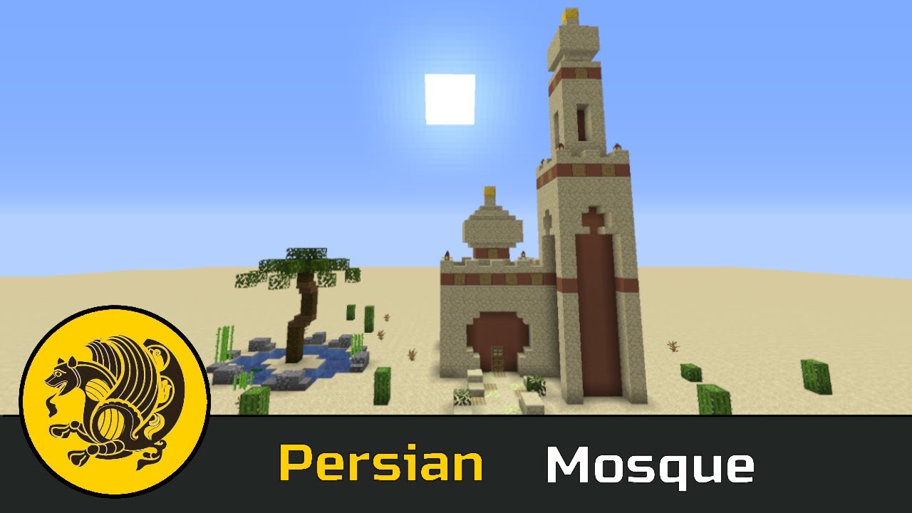Minecraft Building Tutorial : How to build a Persian Mosque - YouTube