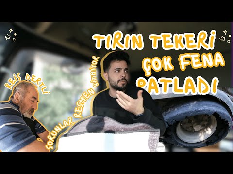 YOLDAYKEN TIRIN TEKERİ PATLADI🛞💥| yoğun rüzgarda tır yolculuğu 🚛