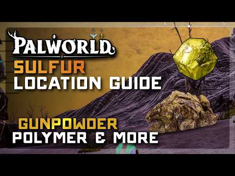 Get TONS OF SULFUR fast and easy in Palworld 1.0 Location Guide 💥 Foot of the Volcano