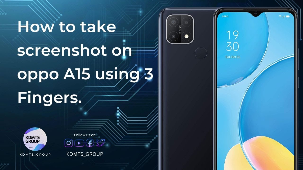 How to take screenshot on OPPO A15 using 3 fingers - YouTube