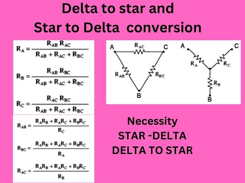 Star(Y) to Delta conversion and vice versa - YouTube