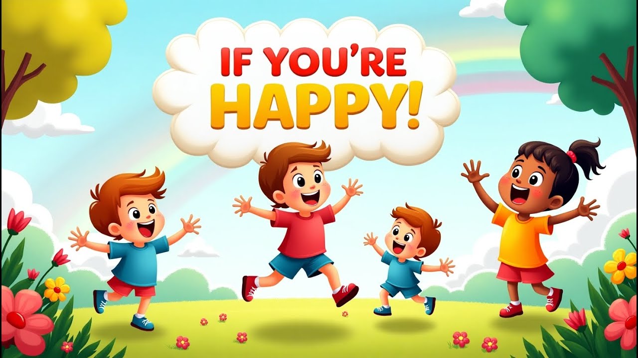 If You Are Happy And You Know It Song R1E1304 | Fun and Action Song for ...