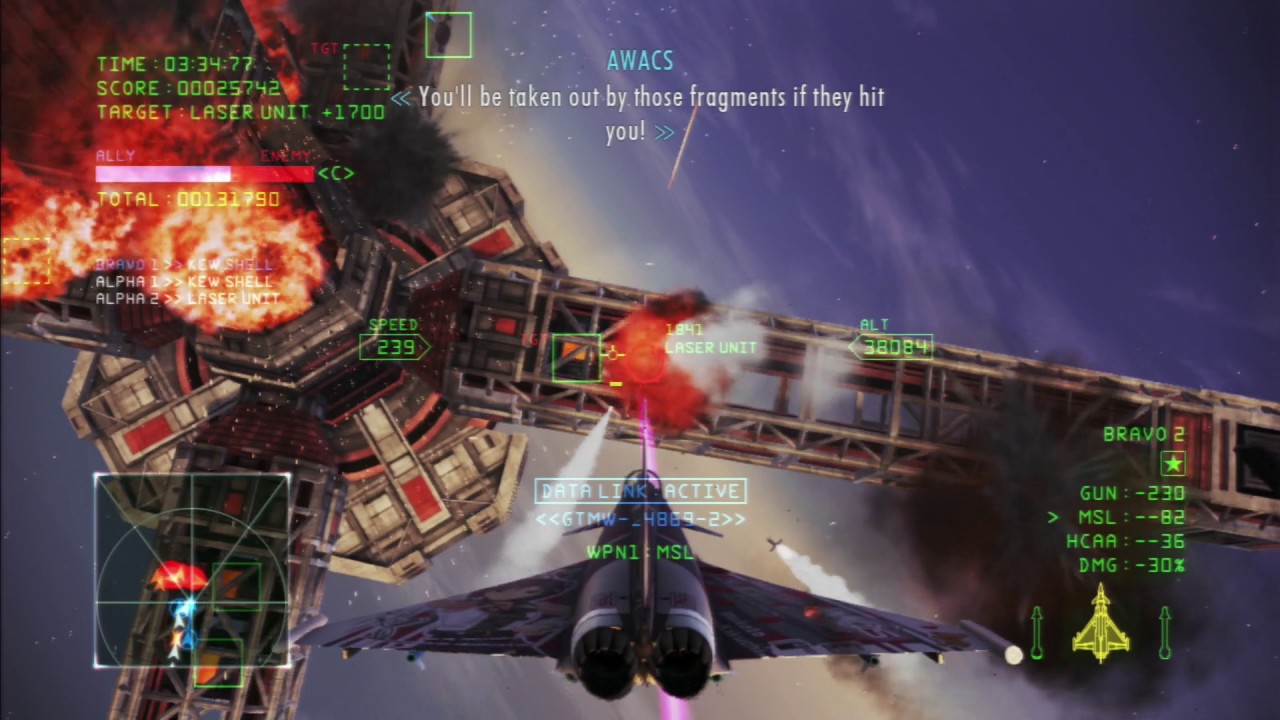 Ace Combat Infinity - Co-Op Battle 364 - Satellite Intercept 2 (Red ...