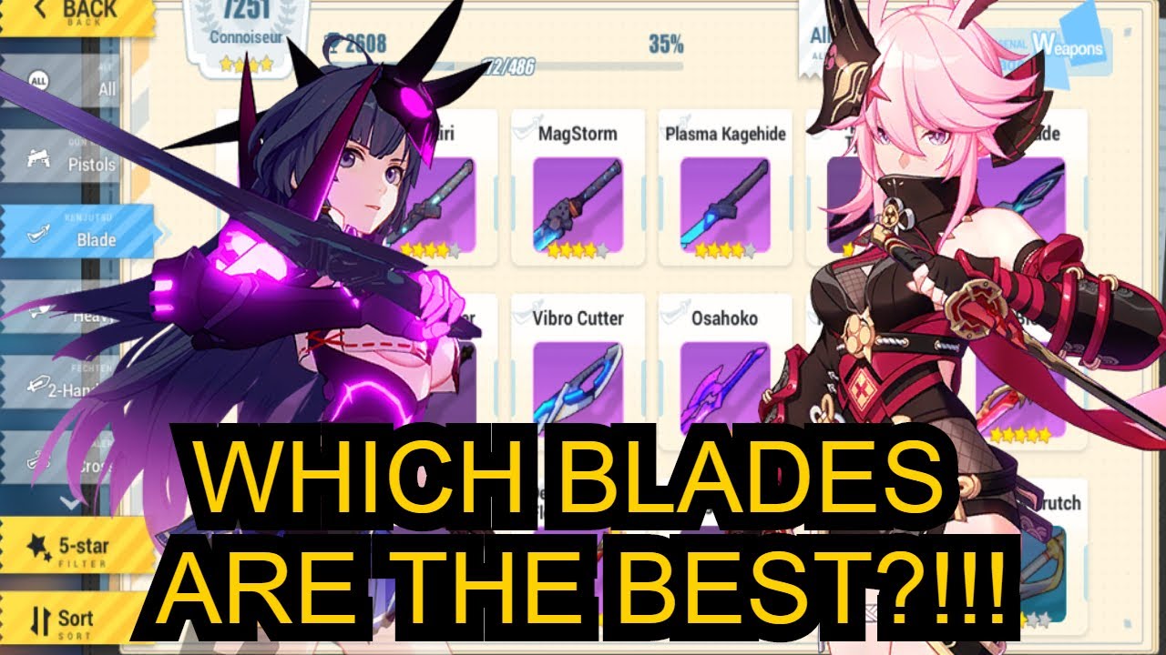**WHICH BLADES ARE THE BEST ONES TO GO FOR?!!!** HONKAI IMPACT 3 - YouTube