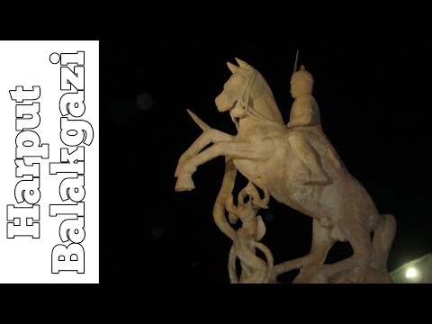 Harput balakgazi heykeli gece harput tan Elazığ görünümü
