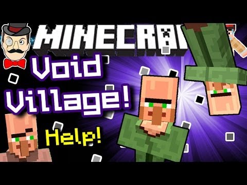 Minecraft VOID VILLAGE! Scary Superflat Seed! - YouTube