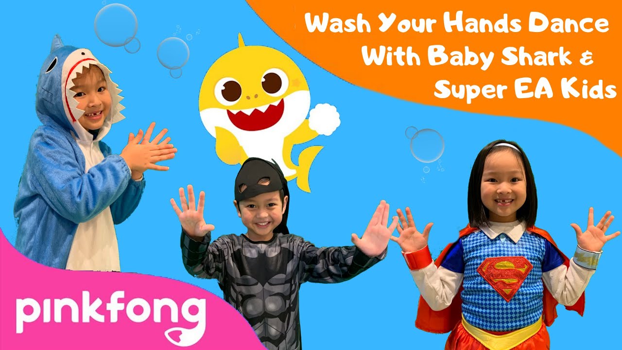 Wash Your Hands Dance with Baby Shark and Super EA Kids ️ # ...