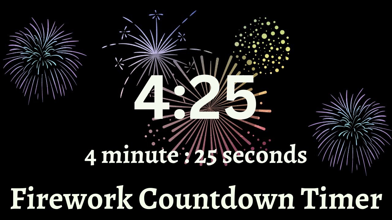 4m:25s - 4th Of July Countdown Firework Timer! (With Firework sound ...