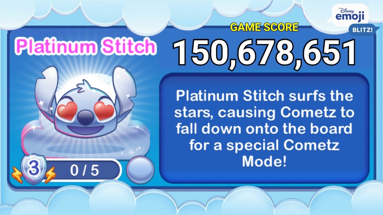 Disney Emoji Blitz PLATINUM STITCH (L3) - Lilo and Stitch - Quest Pass ...