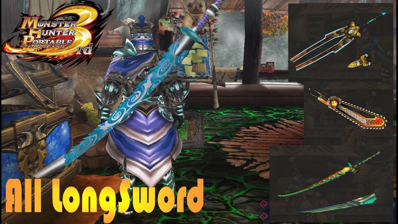 All LongSword Texture Remake MHP3rd HD & Jaggi Armor Sets Male ...