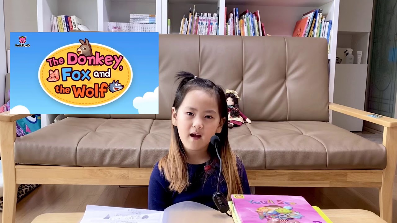 유아영어듣기 영어흘려듣기 엄마표영어 (The donkey fox and the wolf) - YouTube