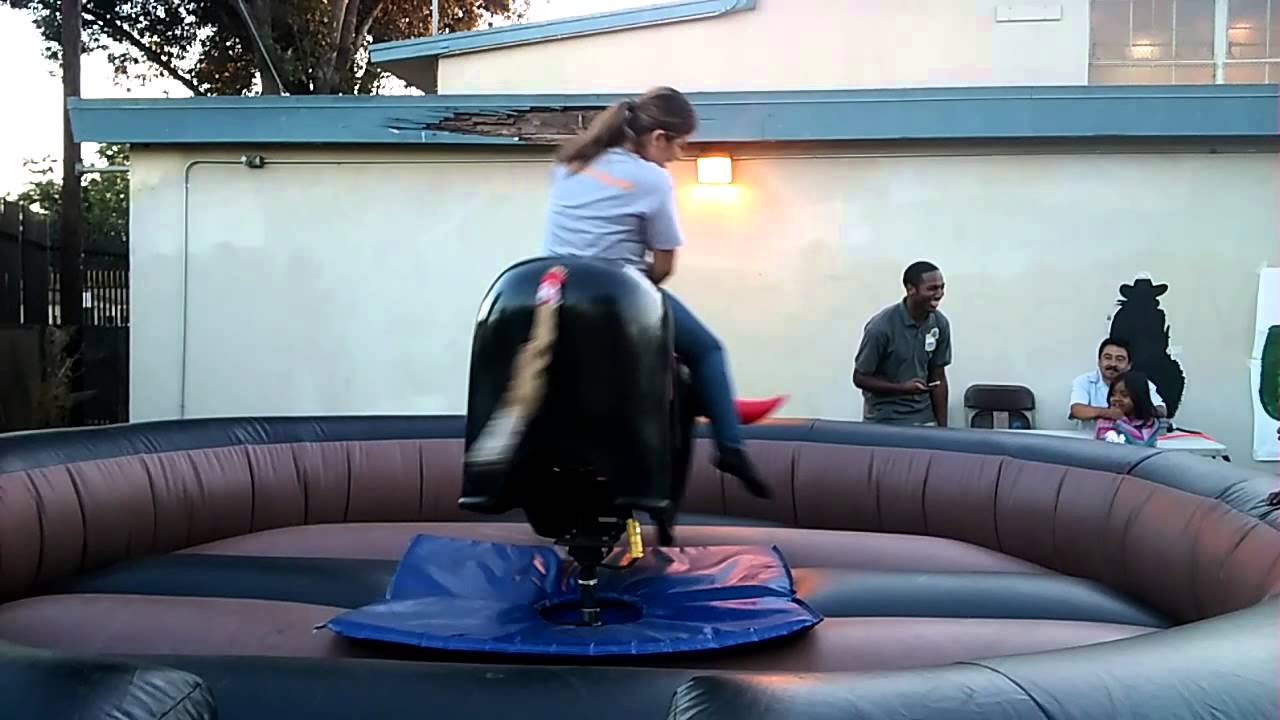 Angelica riding thr crazy bull - YouTube