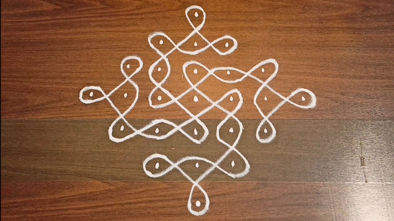 beautiful rangoli designs🌹 7dots rangoli designs🌹 chukkalu muggulu ...