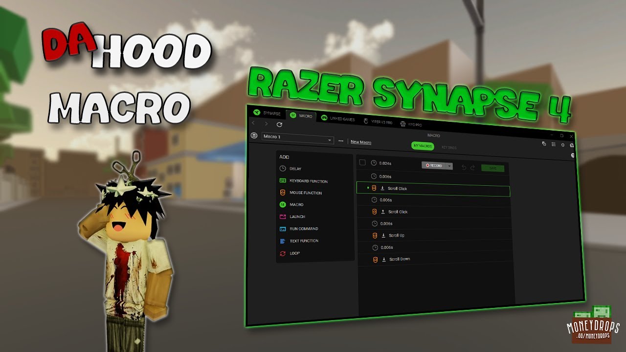 How to Macro with Razer Mouse in Da Hood | Razer Macro | Razer Synapse 4 - YouTube