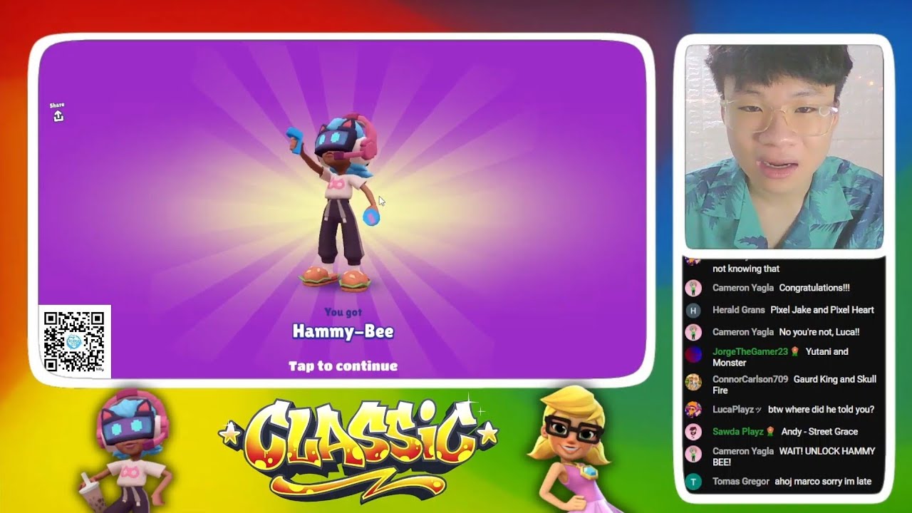 🔴 Unlocking Hammy-Bee in Subway Surfers Classic 2024 Edition - YouTube