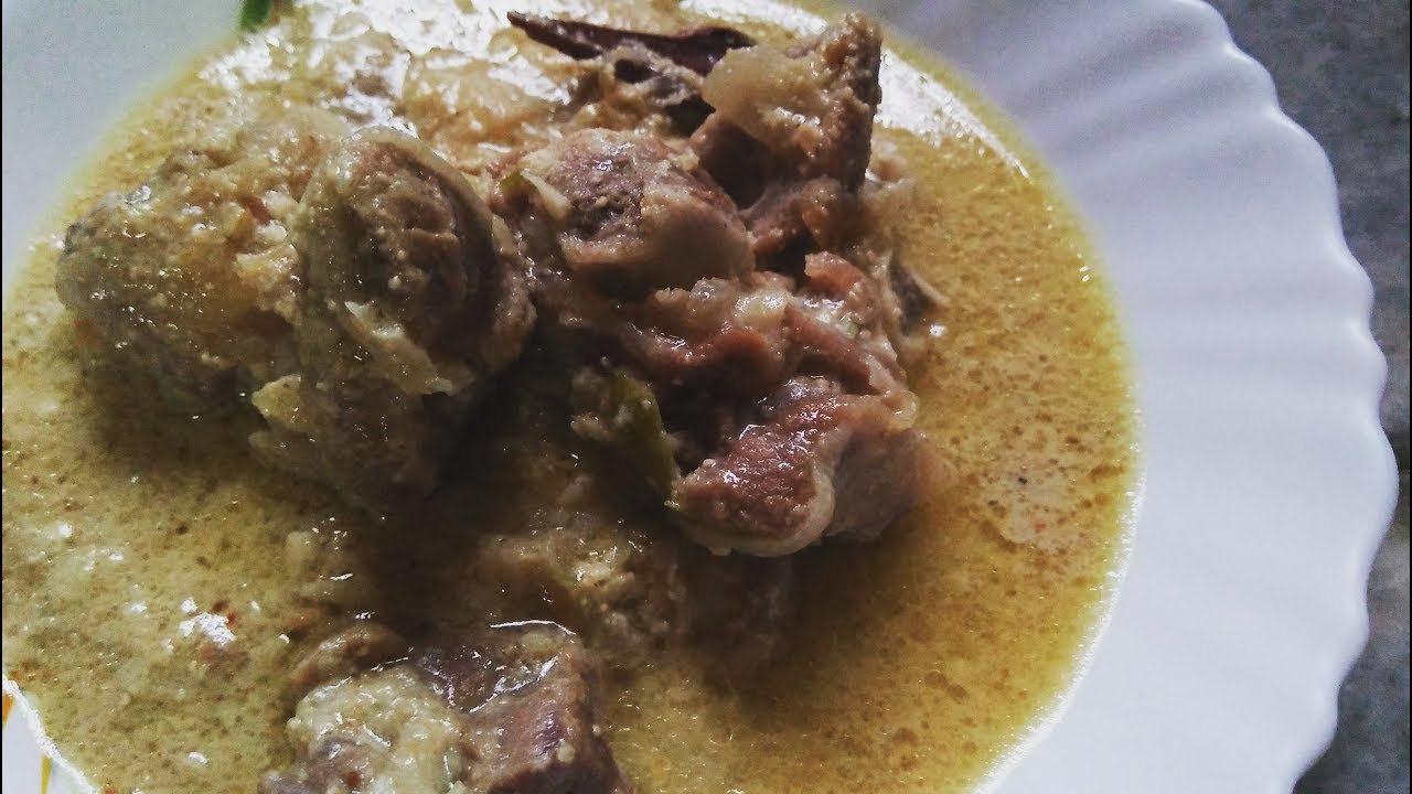 Mutton Rezala - Kolkata Style Authentic Mutton Rezala - white Mutton ...