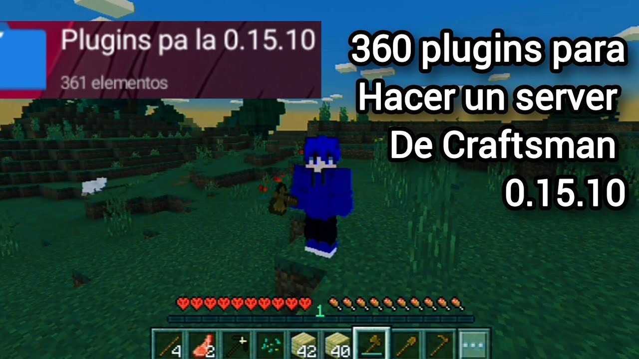 360 plugins para tú Server de Craftsman o Minecraft 0.15.10 - YouTube